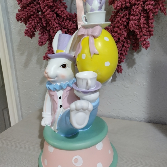 Holiday | Easter Bunny Mad Hatter Easter Egg Stacked Tea Cups Pedestal ...